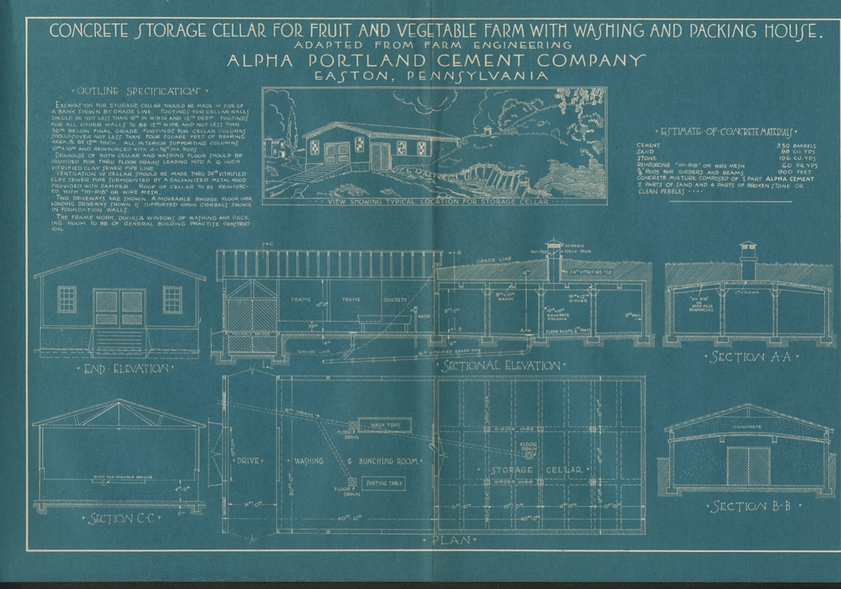 Alpha Portland Cement Company Blueprints and Concrete Plans - Old Book Art